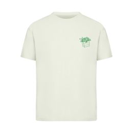 T-Shirt Merchcode "Merchcode Ladies Fries Tee", Damen, Gr. L, lightmint, 100% Baumwolle, bedruckt, oversize, Rundhals, Shirts T-Shirt