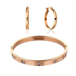 Schmuckset AMELIA PARKER "AS008R", rose gold, Schmuck_Sets, Damen, -, Edelstahl, Schmuckset, -