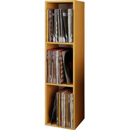 Media-Regal Vcm "Holz Schallplatten LP Stand Regal Platto 3fach", braun (buche), B:34cm T:30cm, Regale
