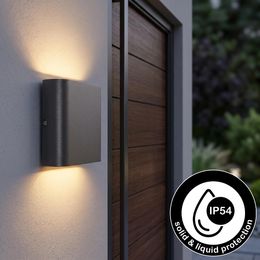 hofstein Gamas Wandleuchte LED Anthrazit, 1-flammig