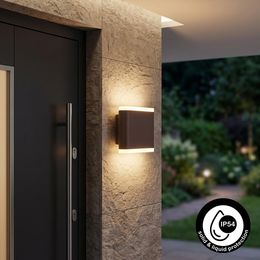 hofstein Gamas Au&szlig;enwandleuchte LED Rostfarben, 1-flammig
