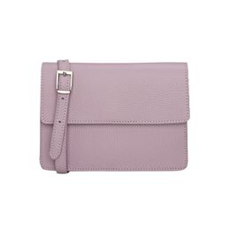 Schultertasche Harpa "June", Damen, Gr. B/H/T: 4cm x 15cm x 19cm, flieder, Leder, unifarben, Taschen Schultertasche, aus echtem Leder