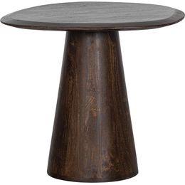 Beistelltisch Woood "Posture aus Mangoholz mit organischer Platte und Standfu&szlig; 60x53x51 cm", walnuss, B:60cm H:52cm T:50cm, Tische, Beistelltisch, Tragkraft 15 kg, Standfu&szlig; &Oslash; 16&ndash;29 cm, Plattendicke 3 cm
