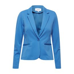 Blusenblazer B.Young "Blazer RIZETTA", Damen, Gr. 36, blau (french blau), Obermaterial: 74% Polyester PES. 22% Viskose CV. 4% Elasthan EL., Blazer Blusenblazer