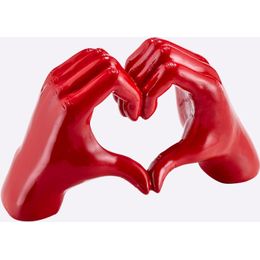 Dekoschale, rot, B/H/T: 19cm x 11,5cm x 7,5cm, Dekoschalen