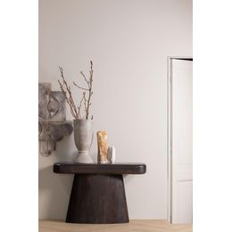 Beistelltisch Woood "Amco mit Massivmangoholz und breitem Standfu&szlig; B 120 x T 40 x H 76 cm", schwarz, B:120cm H:76cm T:40cm, Tische, Beistelltisch, Tragkraft 22,7 kg, ausschlie&szlig;lich f&uuml;r den Innenbereich