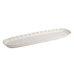 Tablett APS, wei&szlig;, B:16,2cm H:3cm L:53cm, Melamin, Tabletts, Melamin, wei&szlig; / beige
