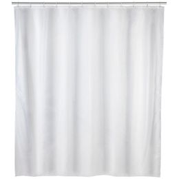 Duschvorhang Wenko "Uni", wei&szlig;, B:120cm H:200cm, Polyethylen-Vinylacetat (PEVA), Duschvorh&auml;nge, H&ouml;he 200 cm