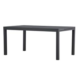 Gartentisch VENTURE HOME "Capo, ausziehbarer Aluminium-Gartentisch 160?240 cm f&uuml;r 6?8 Personen", schwarz, schwarz, schwarz, B:160cm H:75cm T:100cm, Tische, Gartentisch, Outdoor-Esstisch, ausziehbar, rechteckig, pulverbeschichtet, modern