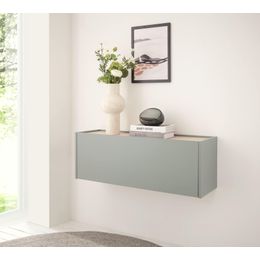 Mehrzweckschrank Home Affaire "GiRON/CiTY, Wandgarderobe in vier Farben, Wandschrank", gr&uuml;n (gr&uuml;n aloe), B:100cm H:35cm T:30cm, FSC-zertifizierter Holzwerkstoff, Schr&auml;nke, Mehrzweckschrank, zeitloses Design, Breite 100 cm, gro&szlig;es Fach