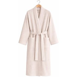 Bademantel Egeria "LIVA" Gr. S, ivory, L:110cm, Baumwolle, Hausm&auml;ntel, Bademantel, Kimono, Waffelpiqu&eacute;