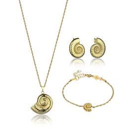 Schmuckset AMELIA PARKER "AS036G", gold, Schmuck_Sets, Damen, 45+6cm, Edelstahl, Schmuckset, 45+6 cm