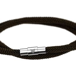 Armband MARC LAUDER "MBA03RS", schwarz braun, Armb&auml;nder, Herren, 37cm, Leder, Armband
