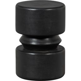 Beistelltisch Woood "Tuve aus lackiertem MDF, zylindrische Form &Oslash;30x45 cm", braun, schwarz, B:30cm H:45cm T:30cm, Tische, Beistelltisch, Pressholzfaserplatte schutzlackiert, glatte gleichm&auml;&szlig;ige Oberfl&auml;che