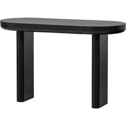 Schreibtisch Woood "Mael aus MDF mit Furnierschicht und massiven Holzbeinen 120x50x75 cm", schwarz, B:120cm H:75cm T:50cm, Tische, Schreibtisch, Tragkraft 50 kg, einfach zu montieren, sichtbare Maserung