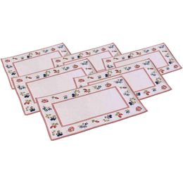 Villeroy & Boch Platzset VILLEROY & BOCH "Platzesets Petite Fleur 49 x 32,5 cm 6er Set bunt", bunt, B:32,5cm H:2mm L:49cm, Platzsets, waschbar bis 40 Grad C