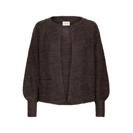 Strickjacke Fransa "Strickjacke FRERETTA", Damen, Gr. M, grau (charcoal melange), Obermaterial: 80% Polyacryl PAN. 20% Polyamid PA., Strickjacken Strickjacke