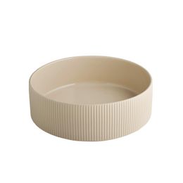 Schale APS "THE GRID", beige (sand), B:26cm H:8,5cm T:26cm &Oslash;:26cm, Porzellan, Sch&uuml;sseln, Schale, Porzellan, stapelbar