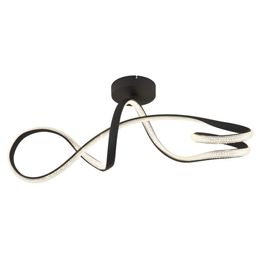 Globo LIGHTING Deckenleuchte "SWIRL", schwarz matt, H: 33cm, 1 Stk., Leuchten, Deckenlampe Wohnzimmer-Leuchte Schlafzimmer-Leuchte Flur K&uuml;che, Deckenleuchte