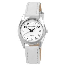 Quarzuhr Lady, wei&szlig;, Armbanduhren, Damen, Quarzuhr