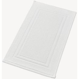 Badematte Christy "Fina", wei&szlig;, H:8mm, Baumwolle, Badematten, Badematte, Luxusbadematte in Premium Qualit&auml;t, elegantes Design, 50 x 80, 2er Set
