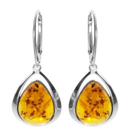Paar Ohrh&auml;nger OSTSEE-SCHMUCK "- Angelina - Silber 925/000 - Bernstein" Gr. 35, silber (silber 925, silberfarben, wei&szlig;), Ohrringe, Damen, Silber 925 (Sterlingsilber)