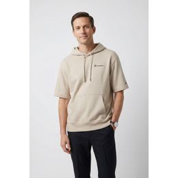 Kapuzenshirt Champion "ICONS CONTRAST Terry Hoodie", Herren, Gr. M, beige (dun), Obermaterial: 70% Baumwolle, 30% Polyester, normal, Rundhals, Shirts Kapuzenshirt, f&uuml;r sportliche Aktivit&auml;ten, sportlicher Stil, Kurzarmdesign