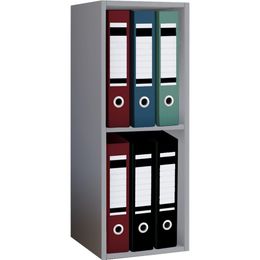 B&uuml;cherregal Vcm "Holz B&uuml;ro Regal B&uuml;cher Ordner Aktenregal Offas 2f", grau, B:34cm T:30cm, Regale, B&uuml;cherregal