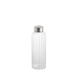 Trinkflasche APS "EVERLINE", transparent, H:19,5cm, Edelstahl, Glas, Trinkflaschen, Trinkflasche, Schraubverschluss, aus 18/8 Edelstahl
