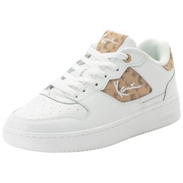 Sneaker Karl Kani "89 CLASSIC", Herren, Gr. 44, beige (wei&szlig;, beige), Leder, Schuhe Sneaker
