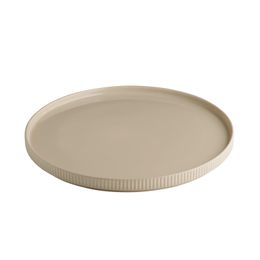 Teller APS "THE GRID", sand, B:32cm H:2,5cm L:32cm &Oslash;:32cm, Porzellan, Speiseteller, &Oslash; 32 cm, H: 2,5 cm, Porzellan