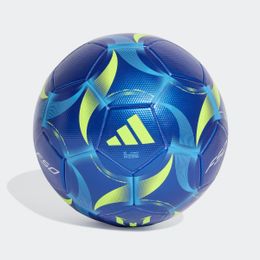 Fu&szlig;ball adidas Performance "MESSI LEAGUE" Gr. 5, gelb (royal blau, semi blau burst, solar gelb, wei&szlig;), B&auml;lle, 5, 0,4 g, Thermoplastisches Polyurethan (TPU), B:22,3cm H:17,3cm T:22cm