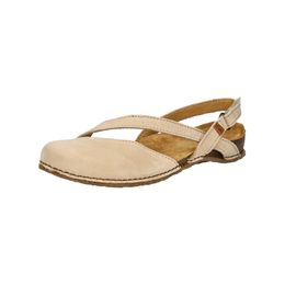 Ballerina El Naturalista "El Naturalista Ballerinas Nubukleder", Damen, Gr. 40, beige (cream), Nubukleder, Schuhe Ballerina
