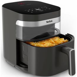 Tefal Hei&szlig;luftfritteuse "Easy Fry Infrared", schwarz (dunkelgrau), B:27,9cm H:31,3cm T:42,1cm, Fritteusen, 8 Programme, Sichtfenster, doppelte Heizelemente, EY832H