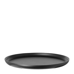 Tablett Fink "TONJO", schwarz, silberfarben, B:32cm H:2,3cm L:32cm T:32cm &Oslash;:32cm, Edelstahl, Tabletts, lebensmittelgeeignet