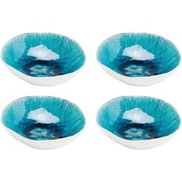 Teller KARE DESIGN "Azur", blau, H:5,9cm &Oslash;:17cm, Steingut, Speiseteller, verschiedene Gr&ouml;&szlig;en, aus Steingut