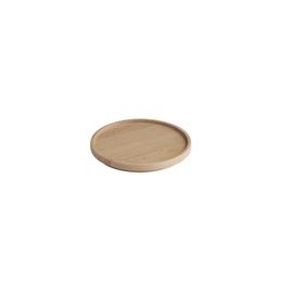 Teller APS "THE GRID", braun, B:14cm H:1,5cm L:14cm &Oslash;:14cm, Holz, Speiseteller, H: 1,5 cm, Eichenholz