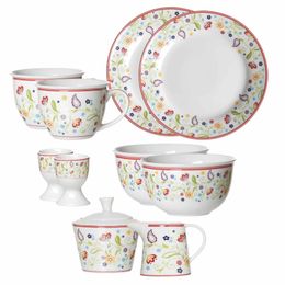 Ritzenhoff & Breker Geschirr-Set RITZENHOFF & BREKER "Fr&uuml;hst&uuml;cksservice Shanti 10er Set bunt", bunt, 10, Porzellan, Geschirr-Sets, Geschirr-Set, Sp&uuml;lmaschinengeeignet