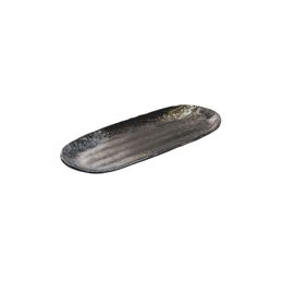 Tablett APS, schwarz, B:11,5cm H:2cm L:28,5cm, Melamin, Tabletts, Melamin, innen: Dekor, au&szlig;en: schwarz oder braun