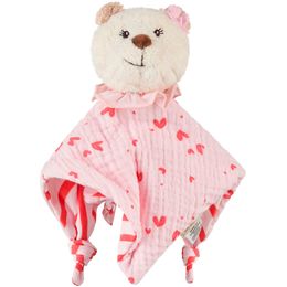 Schmusetuch Sterntaler "B&Auml;R Betty S", Baby, rosa, Flausch, Musselin, Schnuffelt&uuml;cher, mit Rassel