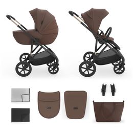 Kombi-Kinderwagen Kinderkraft "PRIME 3 2in1", Kinder, velvet mocca, Kinderwagen