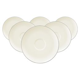 Untertasse Seltmann Weiden "Kombi-Untertassen Savona Fine Diamond &oslash; 16 cm 6er Set creme", beige (creme), B:16cm H:2cm L:16cm T:16cm &Oslash;:16cm, Speiseteller, Sp&uuml;lmaschinenfest, Mikrowellensicher, Ofenfest