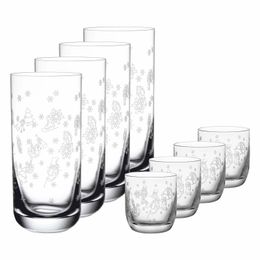 Villeroy & Boch Gl&auml;ser-Set VILLEROY & BOCH "Bargl&auml;ser-Set Toy's Delight 8er Set transparent", bunt (transparent), B:2cm H:2cm, Kristallglas, Trinkgef&auml;&szlig;e, Sp&uuml;lmaschinenfest