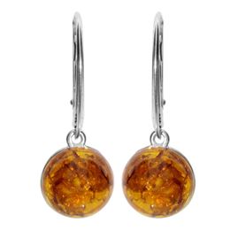 Paar Ohrh&auml;nger OSTSEE-SCHMUCK "- Dolores - Silber 925/000 - Bernstein" Gr. 29, silber (silber 925, silberfarben, wei&szlig;), Ohrringe, Damen, Silber 925 (Sterlingsilber)