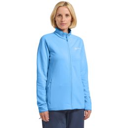 Fleecejacke Jack Wolfskin "BAISELBERG FZ W", Damen, Gr. S (36), blau (mid, blau), Obermaterial: 95% Polyester, 5% sonstige Fasern. Futter: 100% Polyester, Jacken Fleecejacke