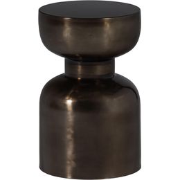 Beistelltisch Woood "Frits mit Bronze-Hochglanzoberfl&auml;che B 30 x T 30 x H 47 cm", bronze, B:30cm H:47cm T:30cm, Tische, Beistelltisch, Tragkraft 25 kg, spielerischer Formgebung, pflegeleichte Oberfl&auml;che