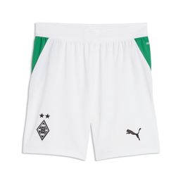 Trainingsshorts Puma "BMG SHORTS REPLICA JR", Kinder, Gr. 128, N-Gr, Puma wei&szlig;, archive gr&uuml;n, Web, Obermaterial: 100% Polyester, regular fit kniefrei, Hosen, Regular Fit, f&uuml;r Jugendliche, f&uuml;r sportliche Aktivit&auml;ten