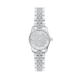 Quarzuhr Michael Kors "LEXINGTON", edelstahlfarben, silberfarben, Armbanduhren, Damen, Quarzuhr, Armbanduhr, Damenuhr, Edelstahlarmband, analog, Glassteine