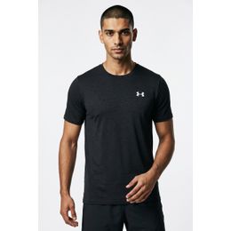 Trainingsshirt Under Armour "VANISH SEAMLESS SS", Herren, Gr. L, schwarz (schwarz,, mod gray), Obermaterial: 53% Nylon, 47% Polyester, Shirts, mit 4-Wege-Stretch, atmungsaktive Mesh-Eins&auml;tze, schwei&szlig;ableitend