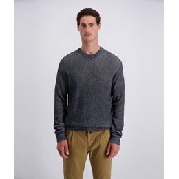 Rundhalspullover Pierre Cardin "Strick RH", Herren, Gr. L, salute, Strick, Obermaterial: 100% Baumwolle, meliert, normal, Rundhals, B&uuml;ndchen, Pullover Rundhalspullover, Waffelmuster